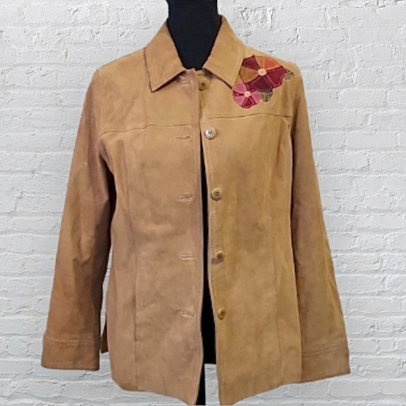Kate Hill | Jackets & Coats | Vintage Kate Hill Tan Leather Jacket Size ...